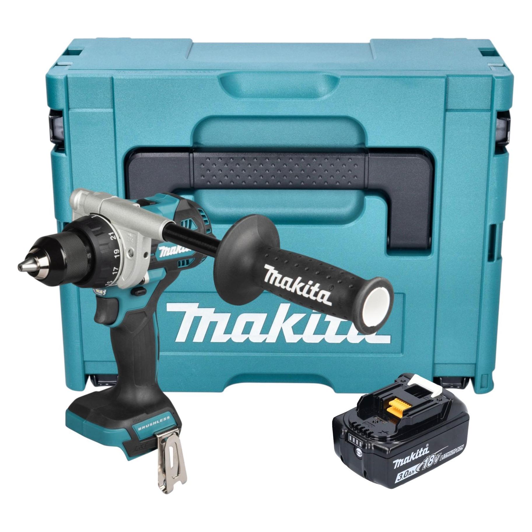 Makita DDF 492 F1J Akku Bohrschrauber 18 V 141 Nm Brushless + 1x Akku 3 ...