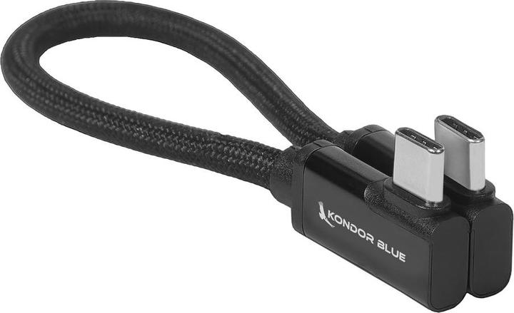 Kondor Blue Dual Right Angle 8 USB-C Braided Cable for 8K Data and ...