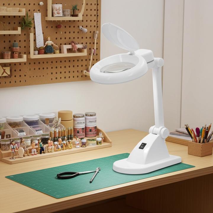 Nedis 2er-Set LED-Lupenleuchte, 1,75x Vergrösserung, 6W, 400 Lumen ...