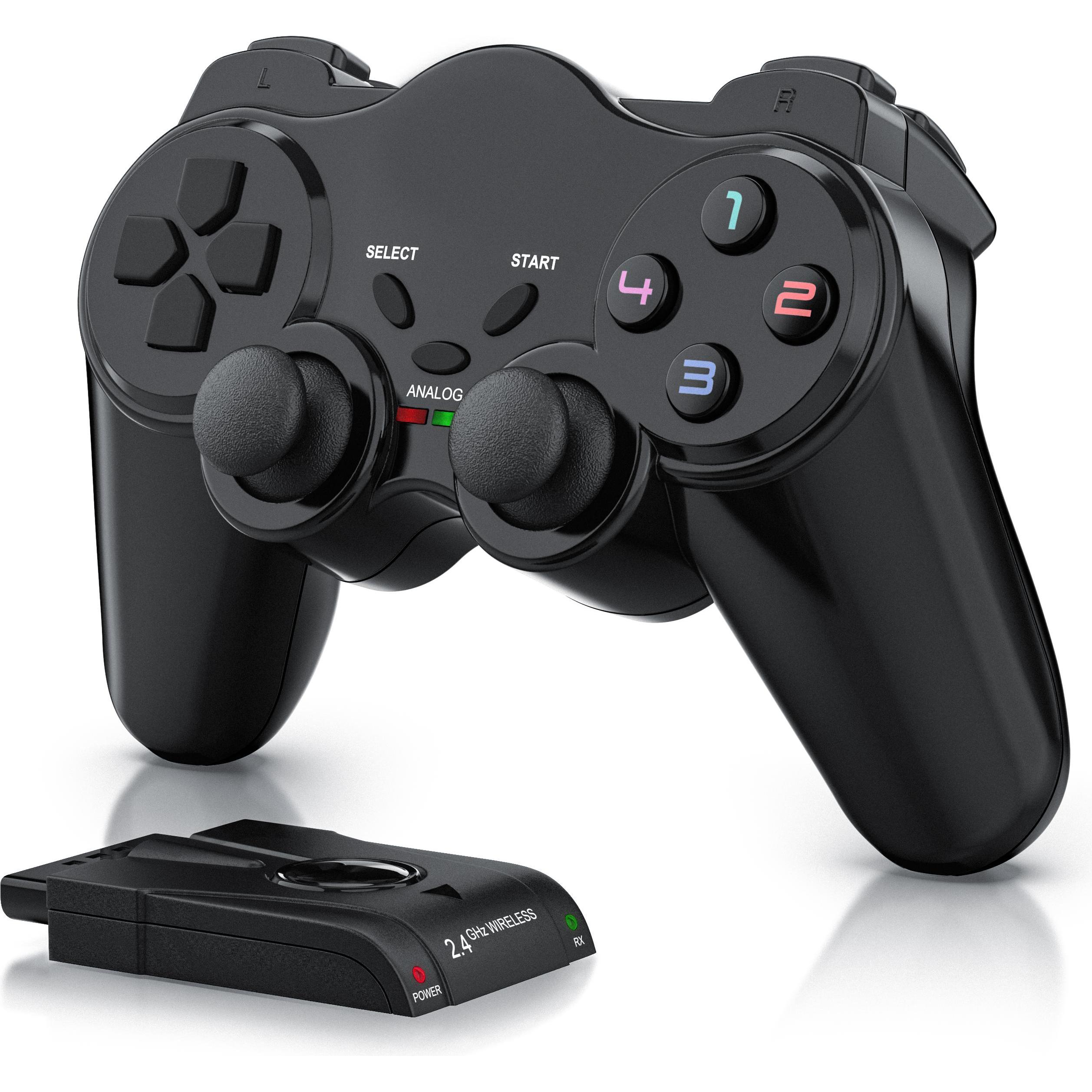 CSL PlayStation Controller, Wireless PS2 Gamepad, 2,4 GHz Funk Adapter ...