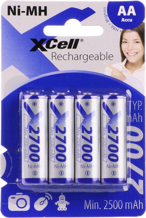 XCell 4er-Set Akkus Typ AA (Mignon), Ni-MH, 1,2V / 2700mAh - Galaxus
