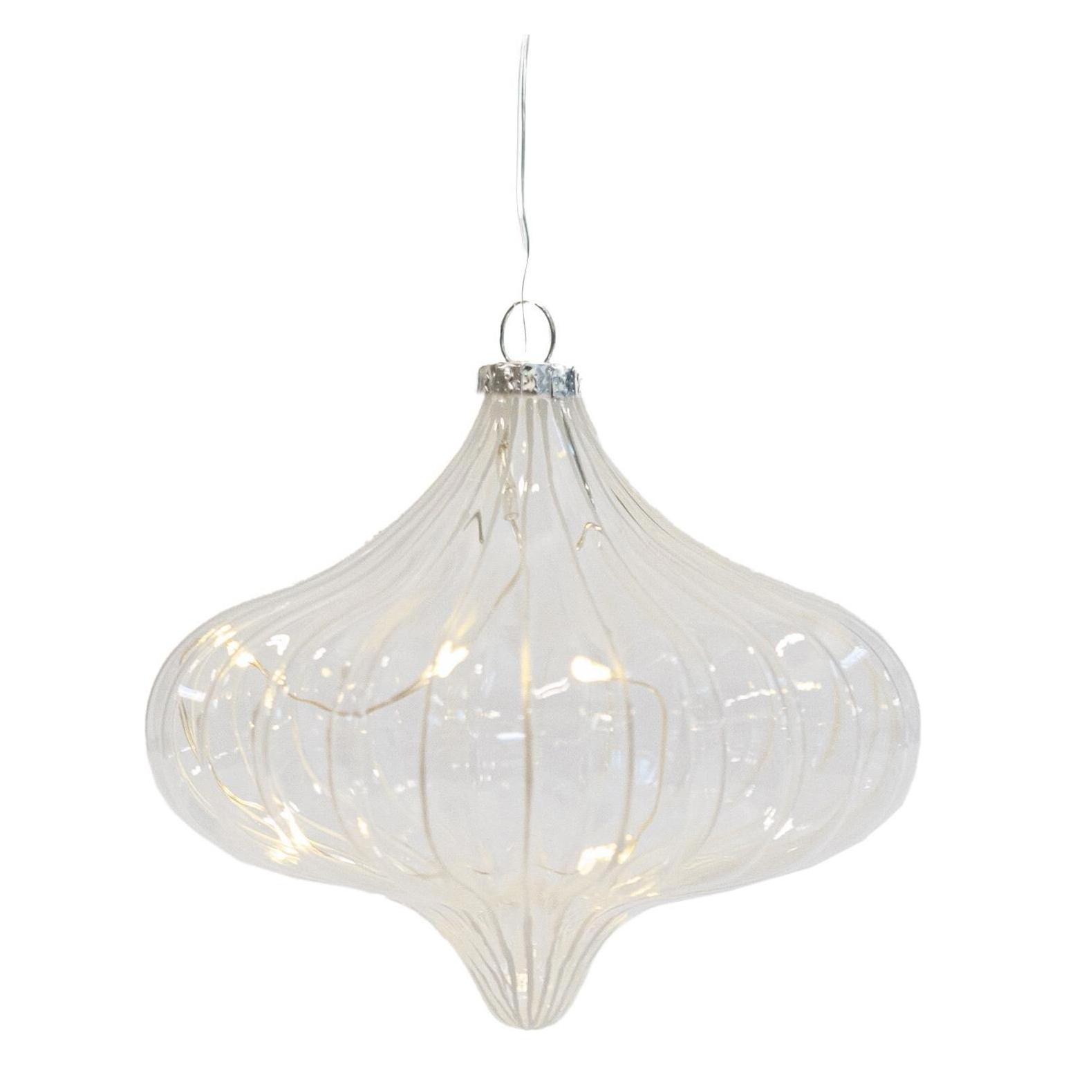 Sirius Christmas bauble Dina, 5 LEDs, 10 cm, Transparent (1-part) - Galaxus