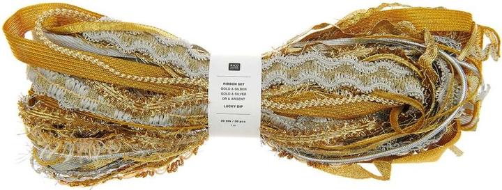 Rico Design Bänder-Set "Lucky dip", Gold-Silber, 30 Stück à 1 m - Digitec