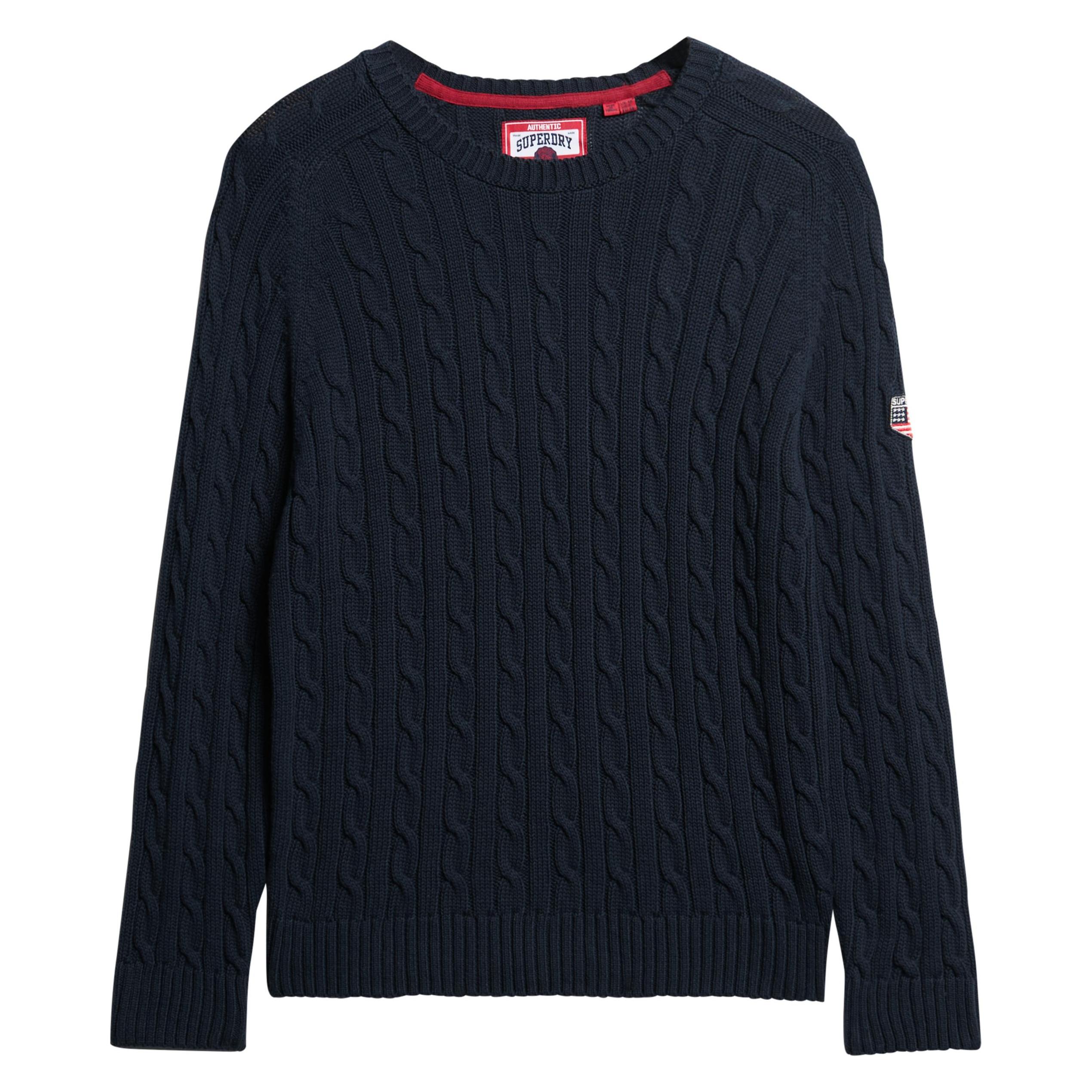 Superdry Lässiger Strickpullover mit Zopfmuster (XL)