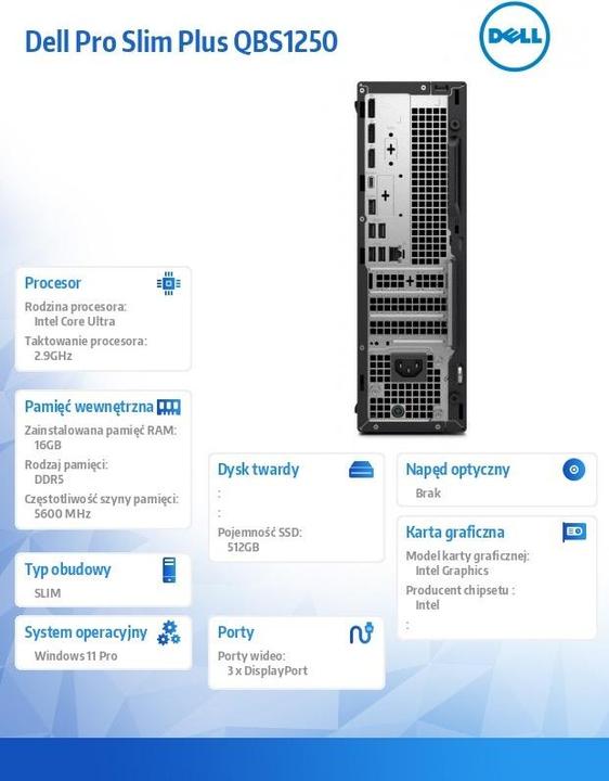 Dell Pro Slim Plus QBS1250 W11Pro Computer - kopen bij Galaxus