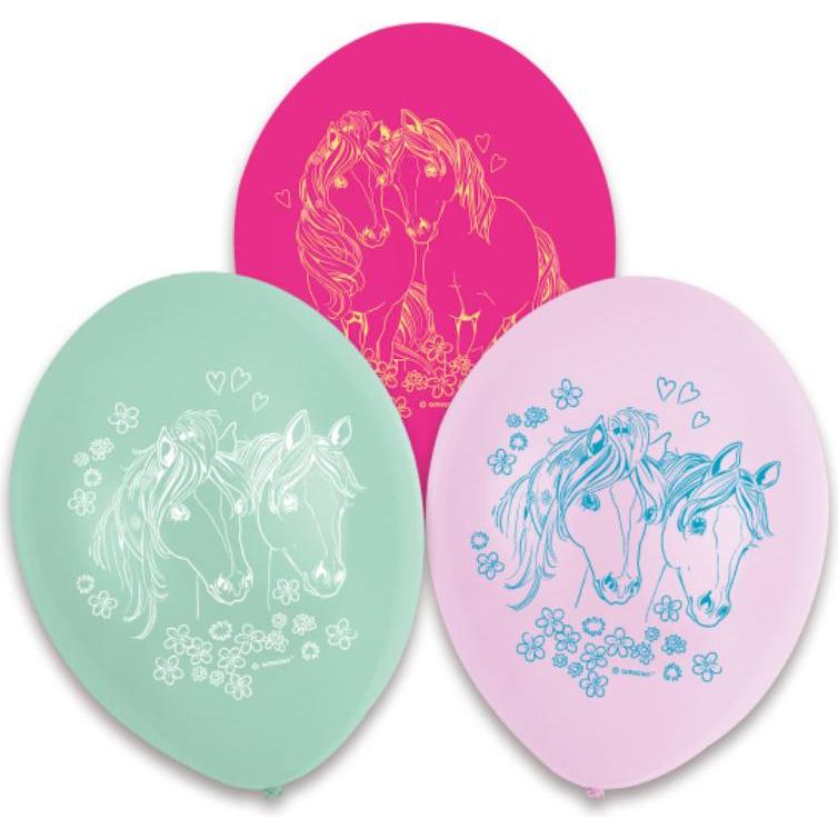 Riethmüller 6 Pretty Pony Latexballons 1-seitiger Druck 22,8 c (6x ...