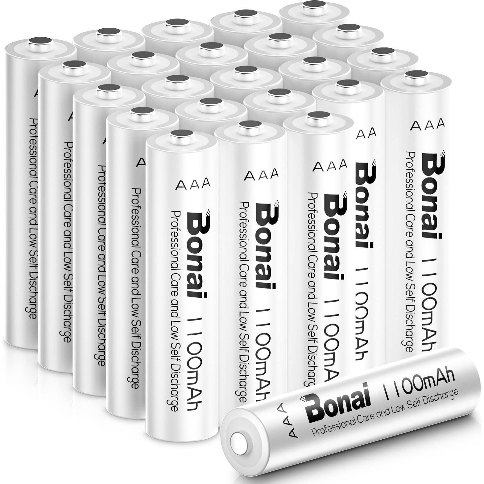Bonai Rechargeable battery AAA (24 pcs., AAA / LR03 / Micro / R03 / AM4 ...