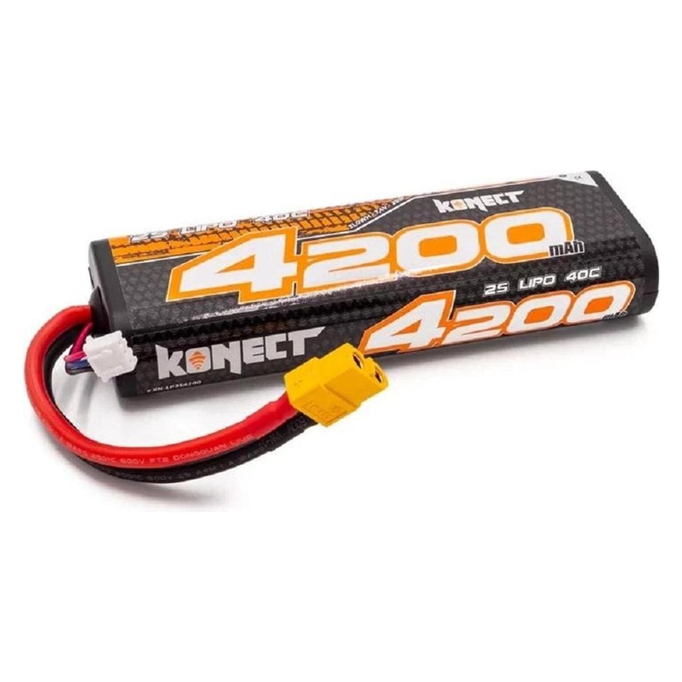 Konect RC-Akku 4200 mAh 7.7 V 40C 2S1P 31 Wh, Round Case XT60