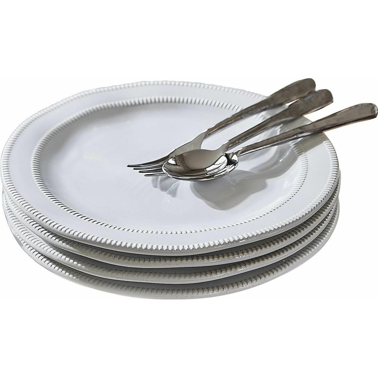 Loberon Teller 4 er Set Alentejo weiss (4 Stk.) - kaufen bei Galaxus