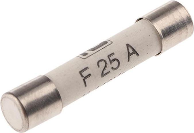RS PRO 25A F Ceramic Cartridge Fuse, 6.3 x 32mm, Packung à 10 Stück ...