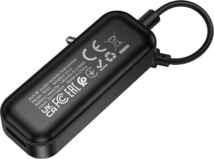 Borofone Bluetooth Audioempfänger AUX BC62 Walker schwarz
