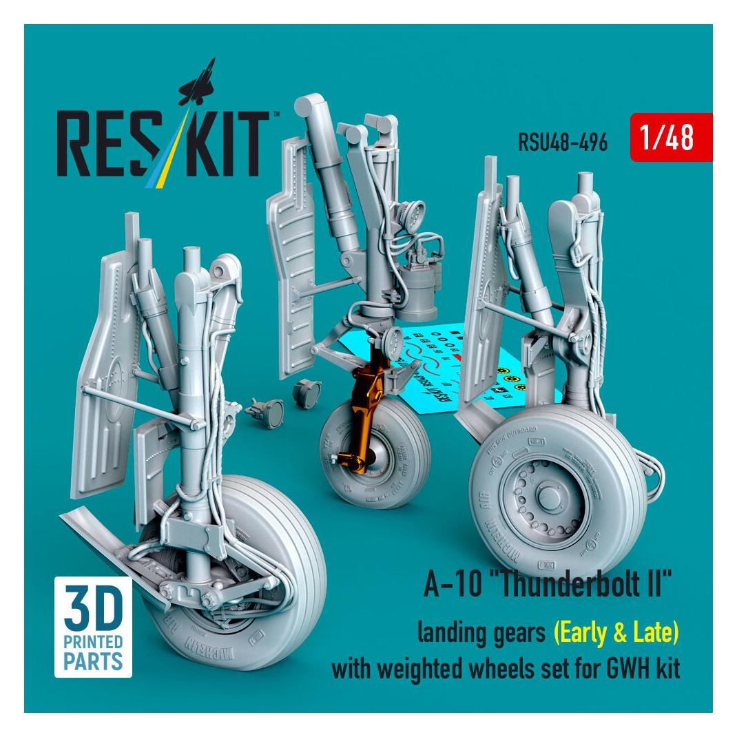 ResKit A-10 Thunderbolt II landing gears (Early & Late) with weighted ...