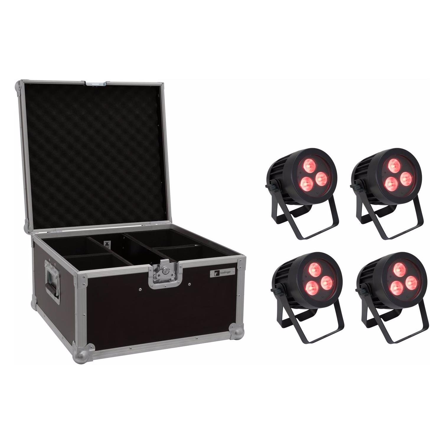 Eurolite Set 4x LED IP PAR 3x9W SCL Spot + Case - kaufen bei Galaxus