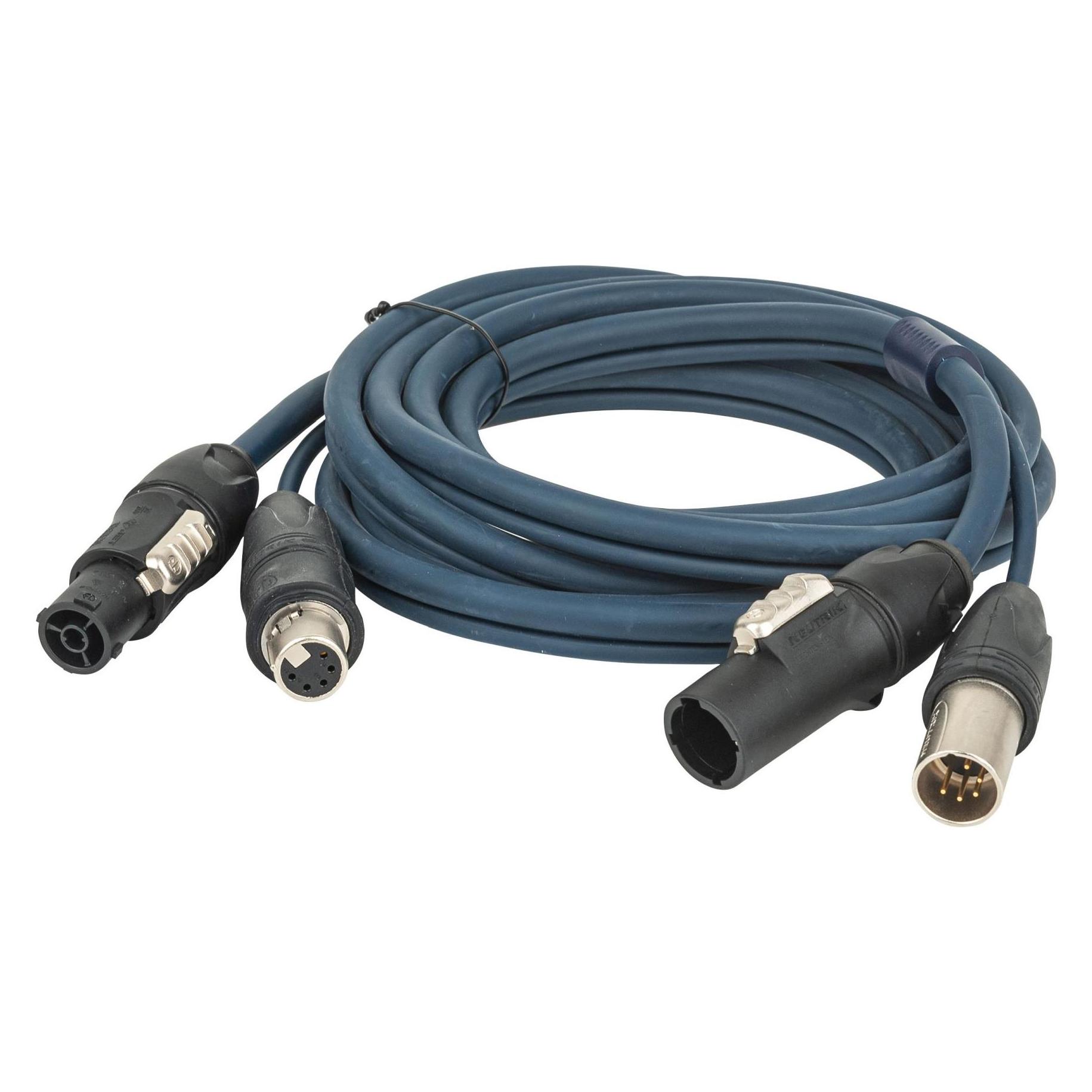 DAP-Audio FP-16 Hybrid Cable - powerCON TRUE1 & 5-pin XLR IP - DMX ...
