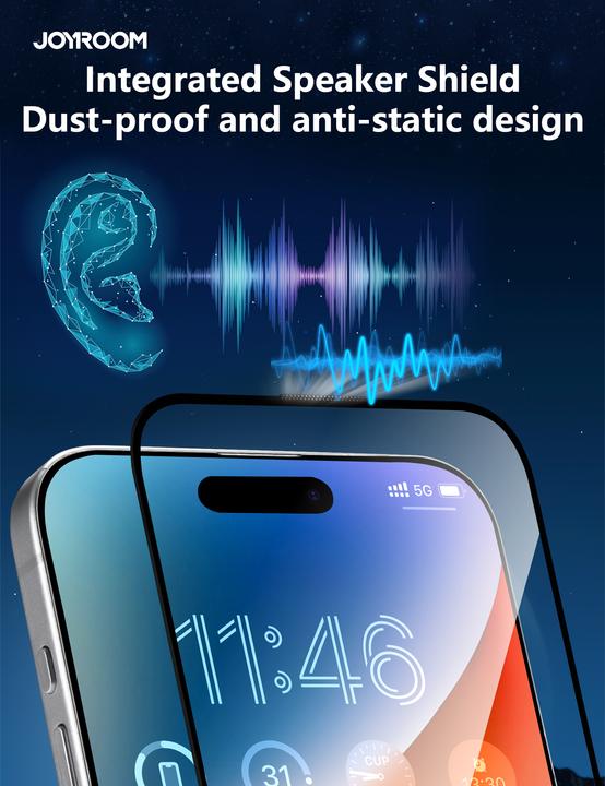 Joyroom JR-MKN0314 Corning Colourless Eyecare Screen Protector for iP16 ...