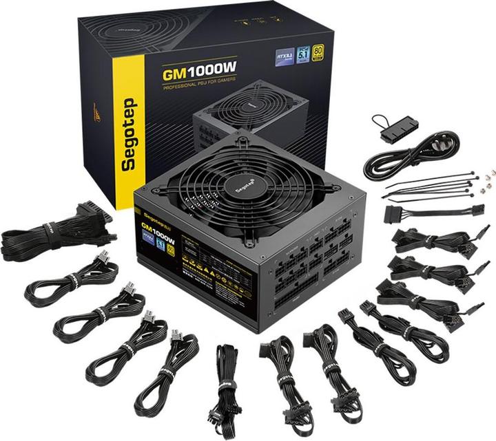 Segotep GM1000W 1000W Full Modular Power Supply Black - Galaxus