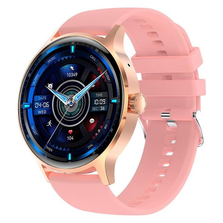 Cool Iris Smartwatch Silicone Pink AMOLED with Calls Health and Sports ...