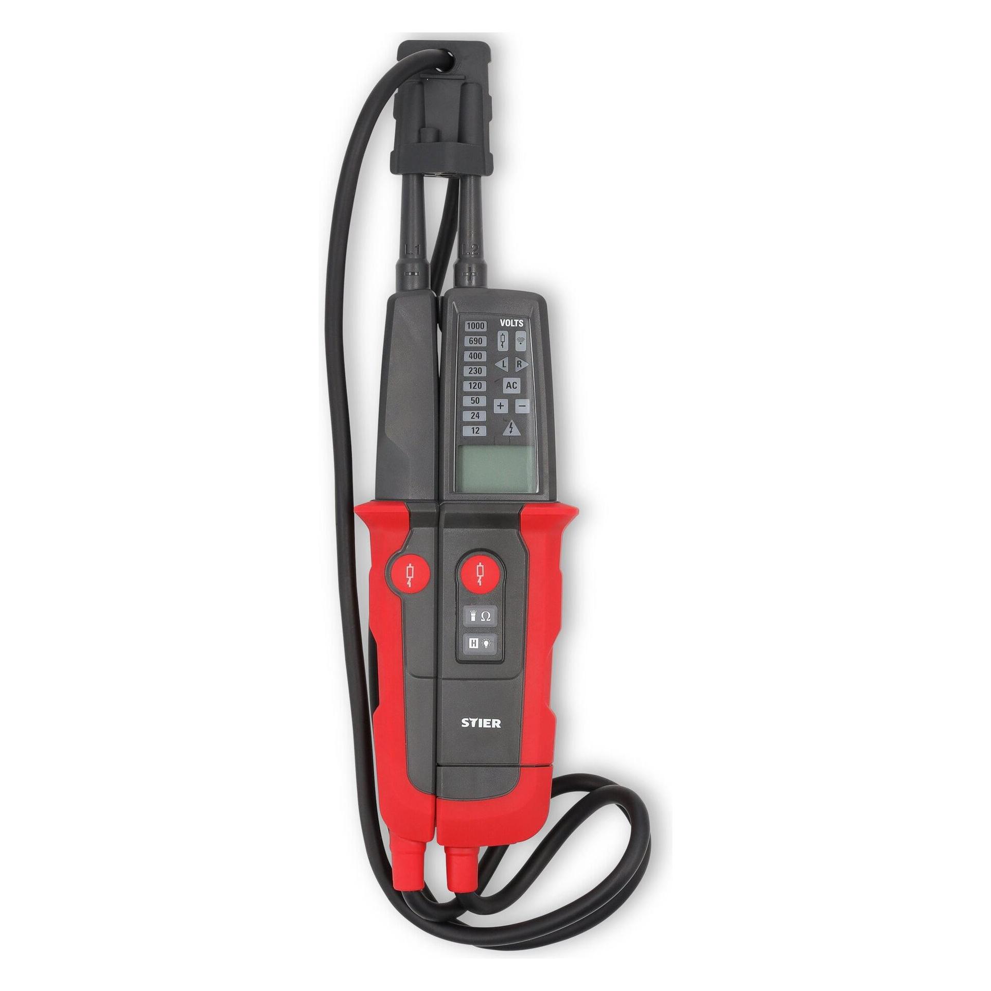 Stier Profi Spannungs- und Durchgangsprüfer 6V-1000V AC/DC 2polig CAT ...