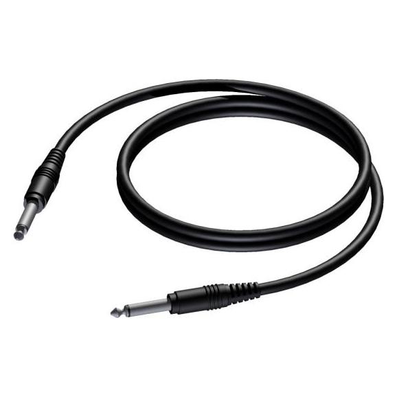 Procab Kabel Klinke 6,3 mm - 6,3 mm Buchse, 1,5 m schwarz (CAB600