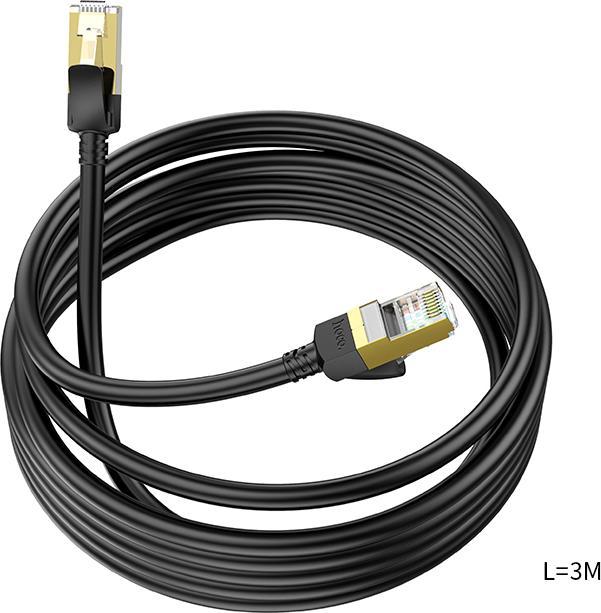 Hoco US02 3M Pure Copper CAT 6 Gigabit Ethernet Cable Black (CAT6, 3 m ...