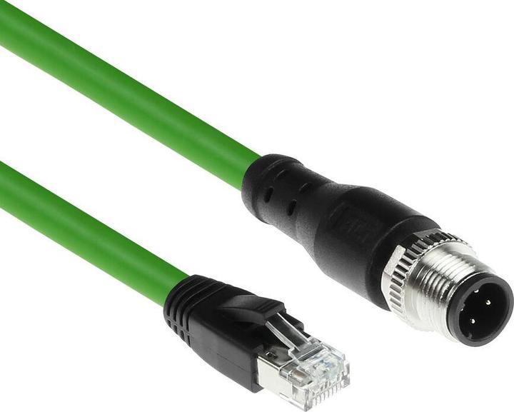 ACT Industrial 1.50 meters Sensor cable M12D 8-pin male right angled to ...