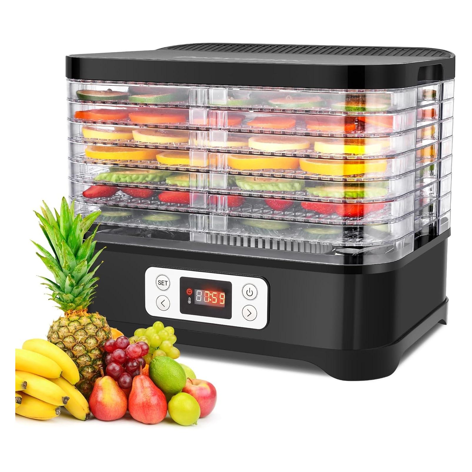 Meykey Déshydrateur alimentaire numérique avec affichage LCD, minuterie ...