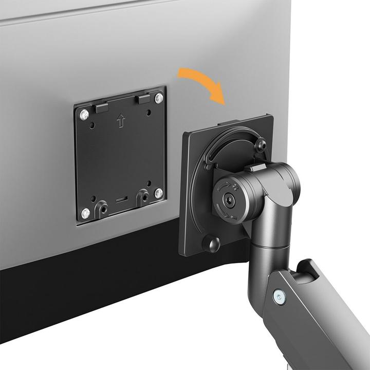 Maclean MC-968 Double arm monitor mount with gas spring 17-57 inch 27kg ...