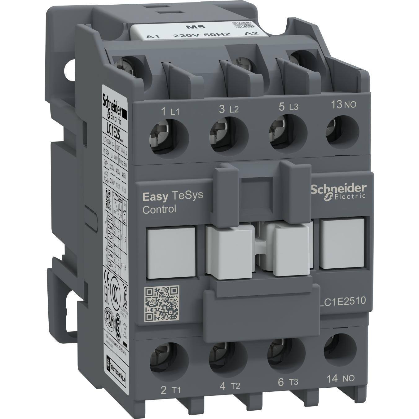 Schneider Easy TeSys contactor 3P 25A 1NO 220V AC 50Hz LC1E2510M5 - Galaxus