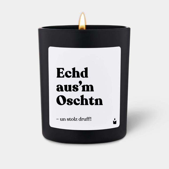 Chatty Candles Duftkerze Schwarz Woody "Echd aus’m Oschtn – un stolz ...