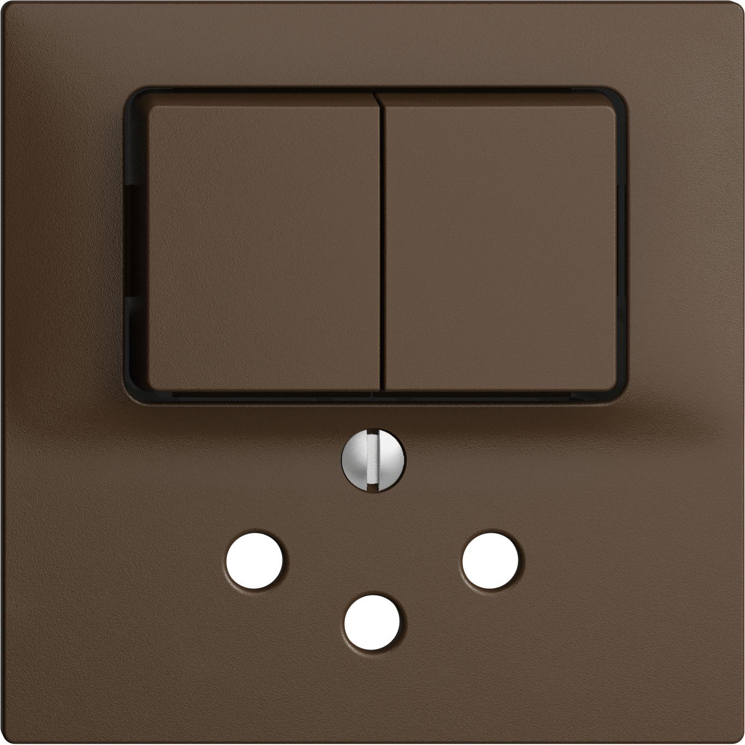 Feller Abdeckset Kleinkombi 2-T/T12 coffee - kaufen bei Galaxus