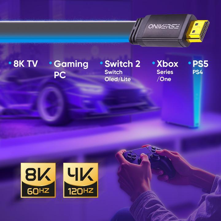 Oniverse - Hdmi Led Cable 8K - Blue (2 m) - kaufen bei Digitec