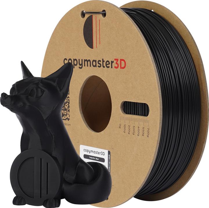 Copymaster3D Turbo PLA Filament for 3D Printer, 1.75 mm, Black (PLA, 1. ...