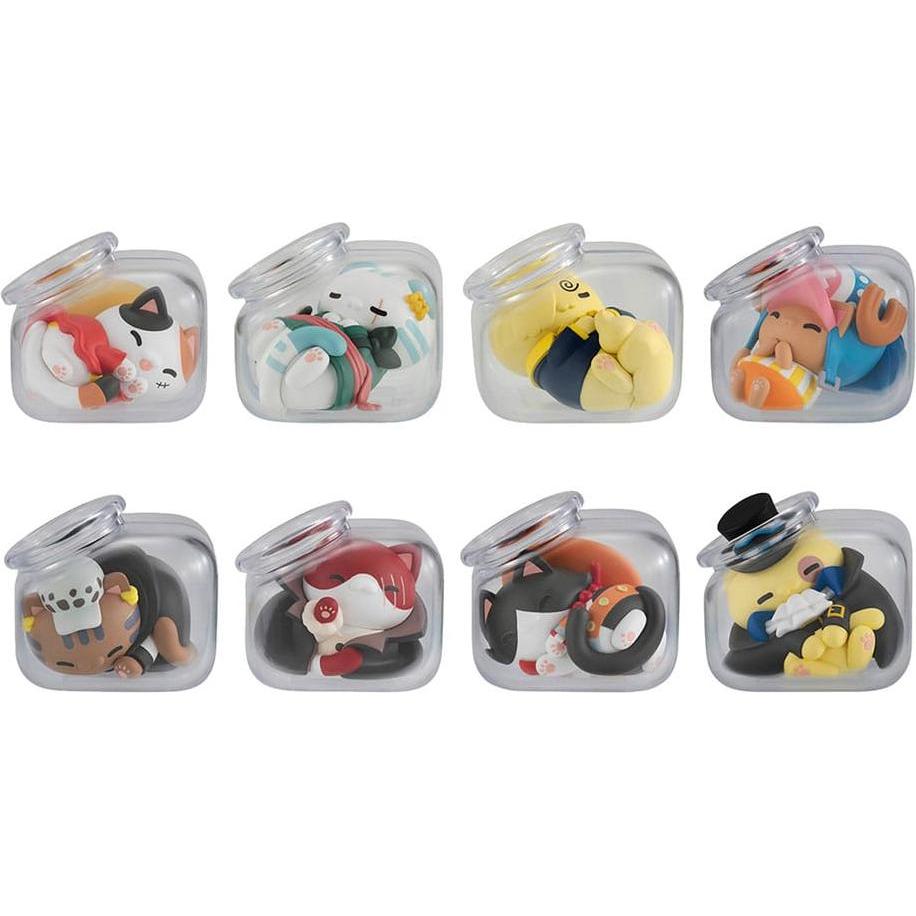 Megahouse One Piece Mega Cat Project Sammelfiguren Good Night NyanPieceNyan! 3 cm Sortiment (8 ...