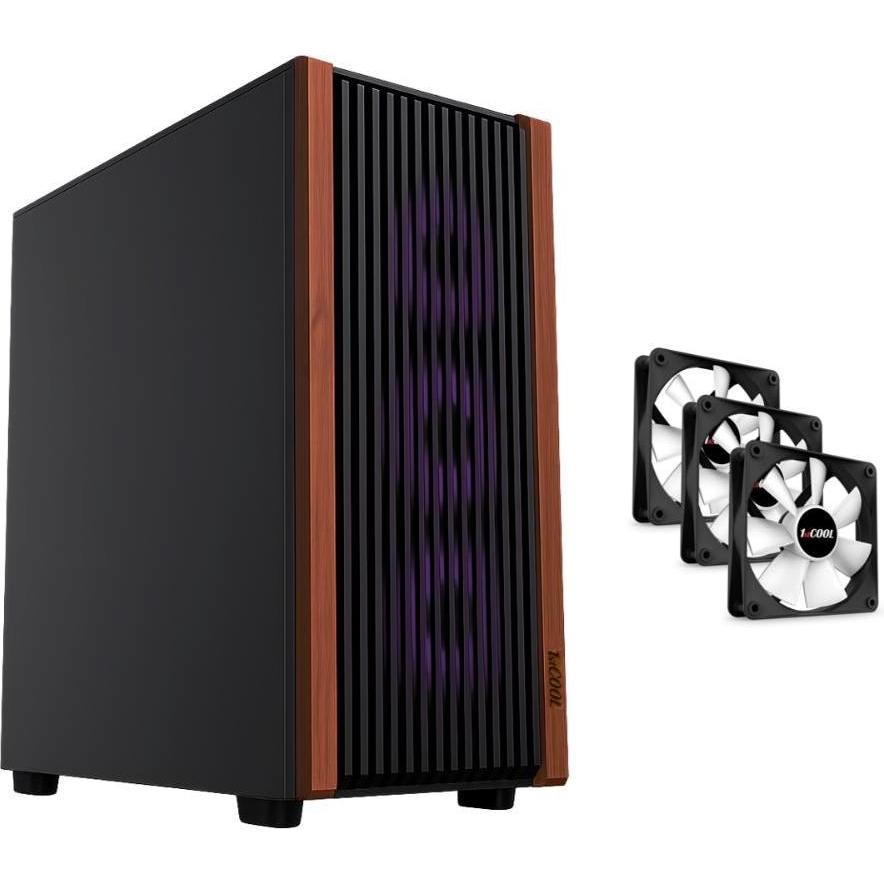 1st Cool 1stCOOL skříň G6 Noble, Mid Tower, ATX, AU, 3x 120mm Fan, Černá - Digitec