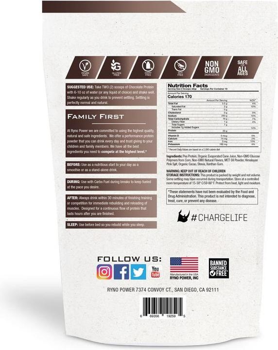 Ryno Power Chocolat Plant Prot. Powder - buy at Galaxus