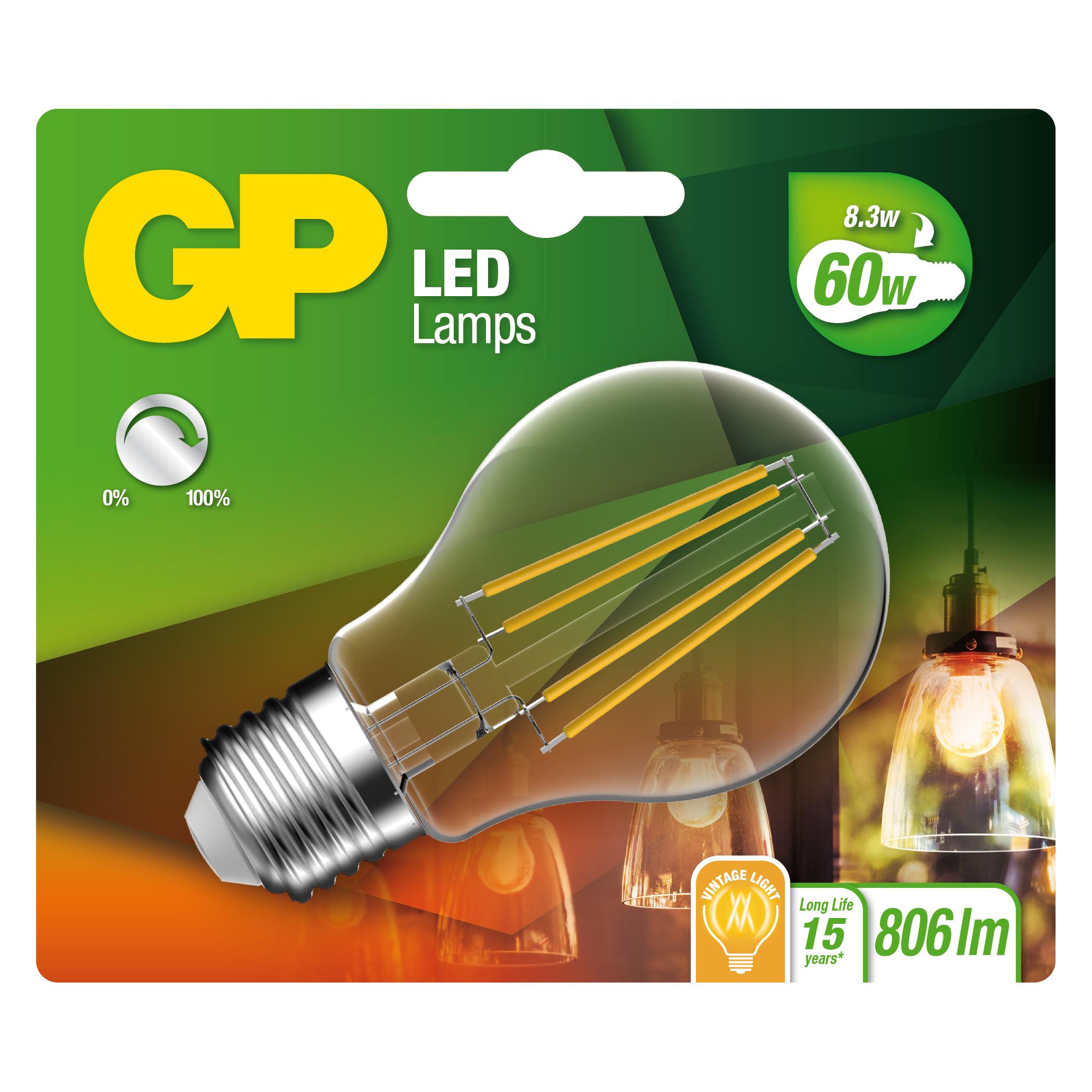 GP Lighting Lighting Filament Classic E27 7W (60W) dimmbar 806 lm - Galaxus
