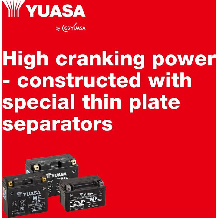 Yuasa AGM Motorradbatterie 12V 9.5Ah 95A - kaufen bei Galaxus - Galaxus