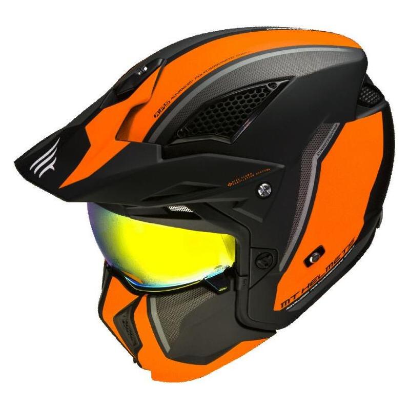 MT Helmets single-shield convertible motocross helmet with removable ...