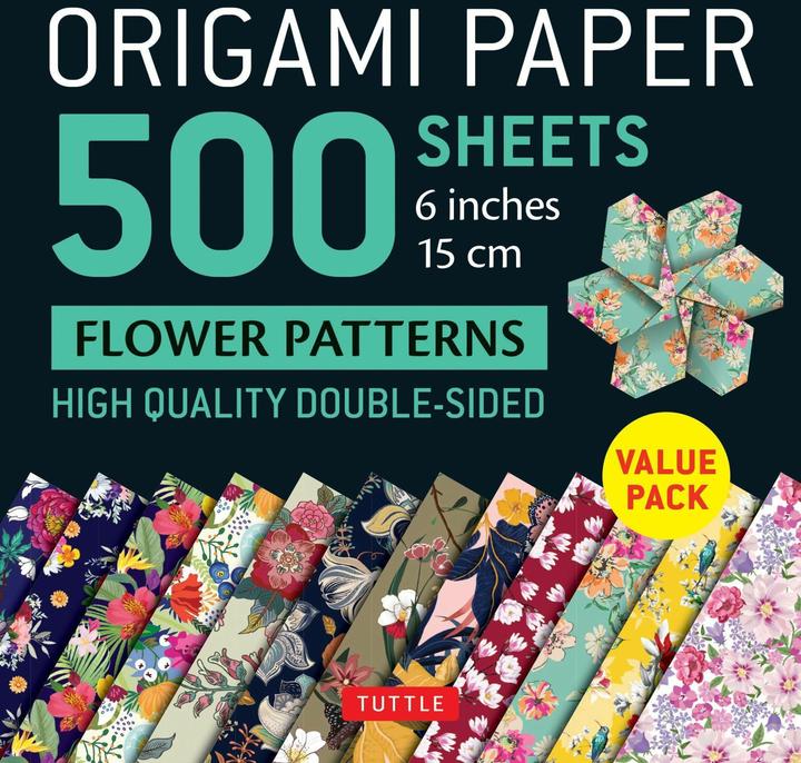 Origami Paper 500 Sheets Flower Patterns (80 g/m², 500x) - Digitec