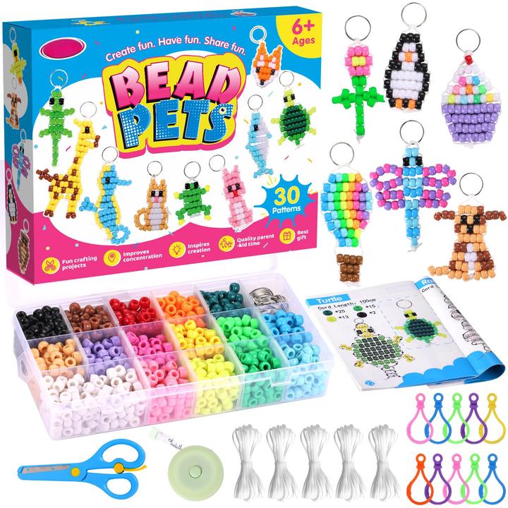 Activity Board Bastelset für Kinder, 30 Muster Perlentiere für ...