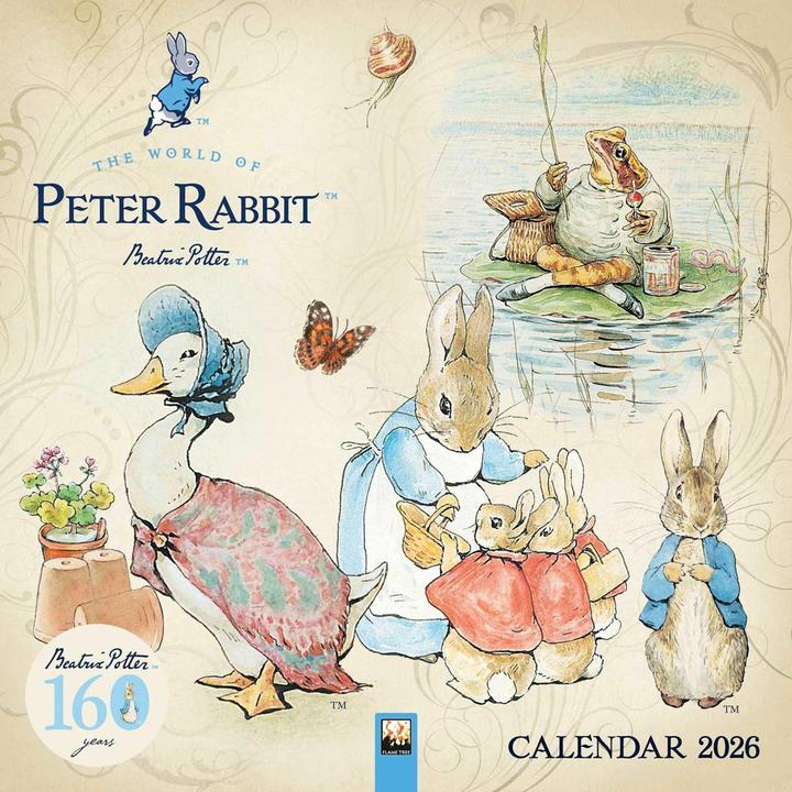 Flame Tree The World of Peter Rabbit Wall Calendar 2026 (Art Calendar ...