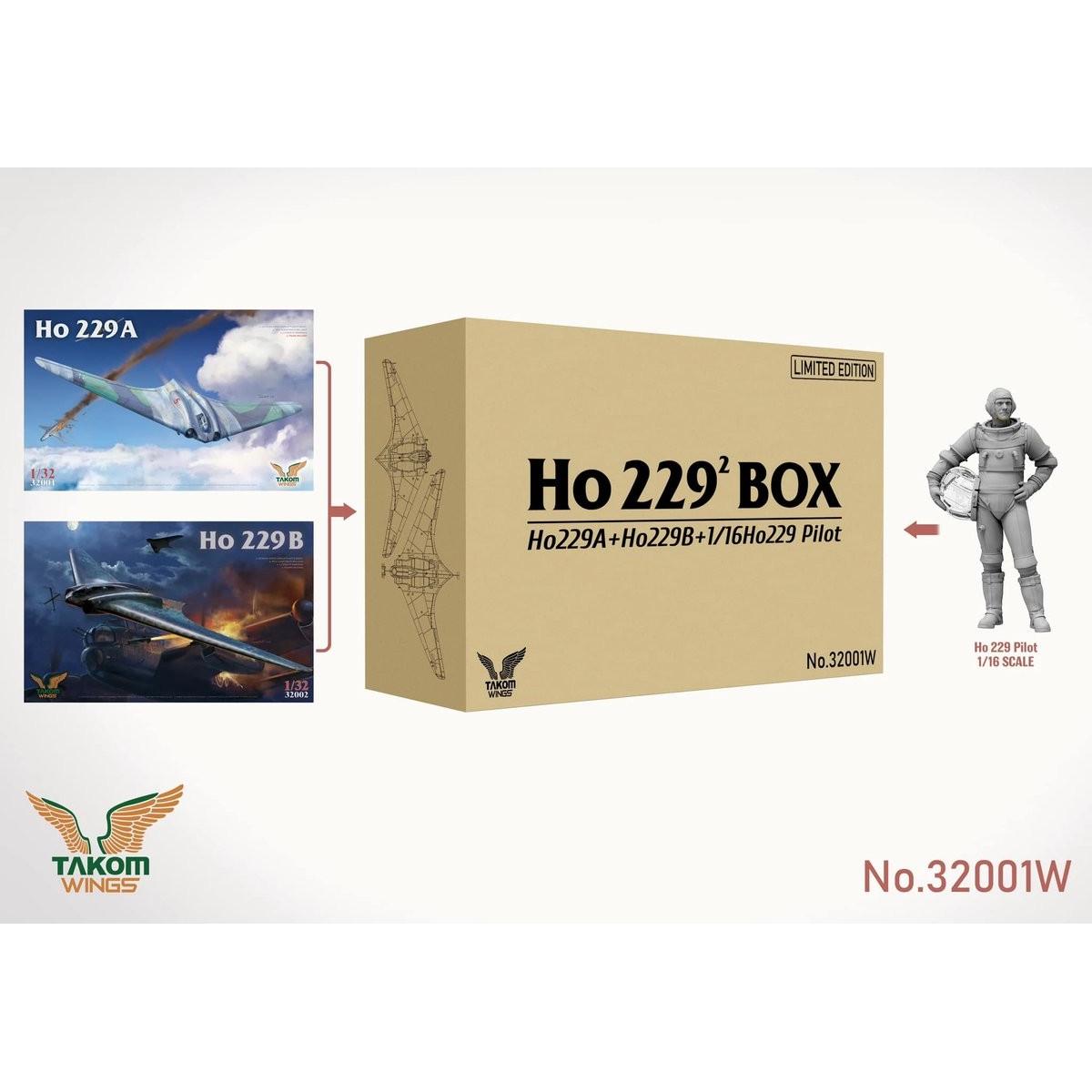 Takom 1:32 32001W Horten BIG BOX - Horten Ho 229A&B met 1/16 Ho229 ...