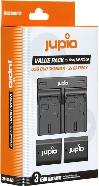 Jupio Value Pack: 2X Battery NP-FZ100 2040mAh + USB Dual Charger - Galaxus