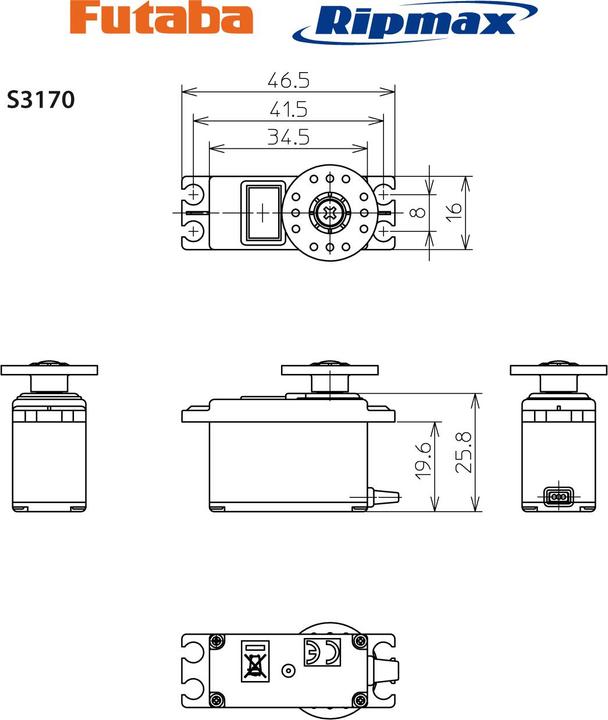 Futaba Mini-Servo S 3170 G Analog-Ser - buy at Digitec