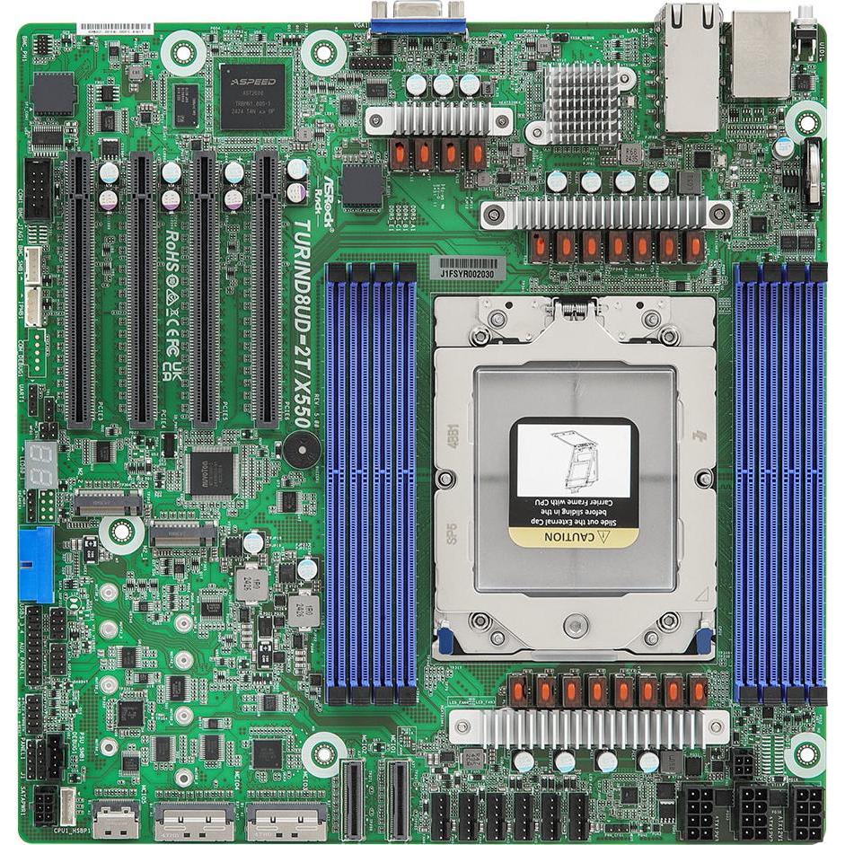 AsRock Mainboard TURIND8UD-2T/X550 Deep Micro-ATX Sockel SP5 Single ...