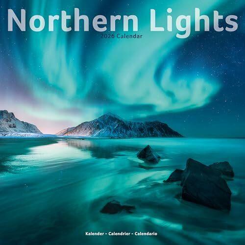 Various Publishers Northern Lights Calendar 2026 Square Travel Wall ...