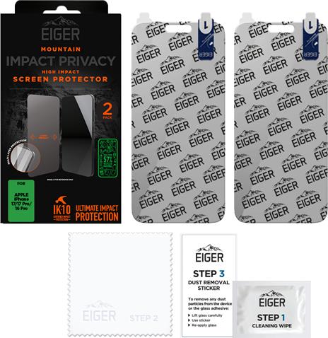 Eiger Display-Folie (2er-Pack) Mountain Impact Privacy