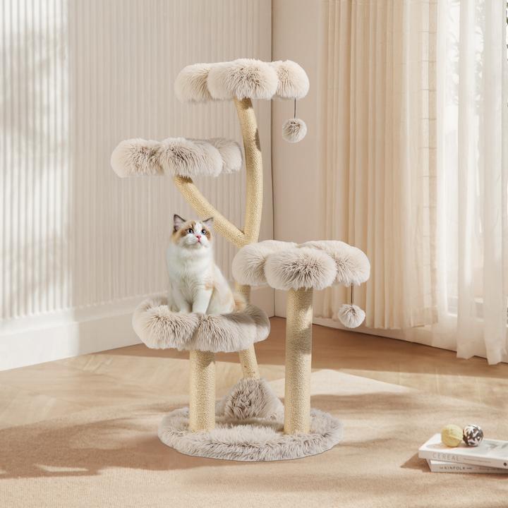 Wiltec Fudajo Designer Kratzbaum 123cm Katzenkratzbaum Kratzmöbel ...