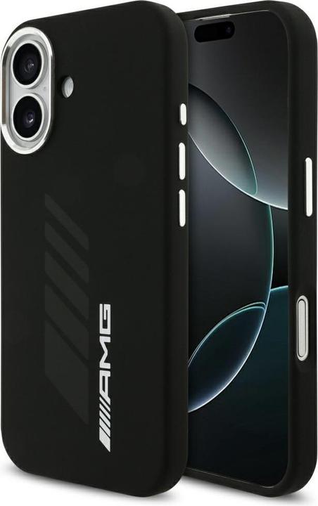 Mercedes AMG Silicone Oversize Rhombs MagSafe Case for iPhone 17 Black ...