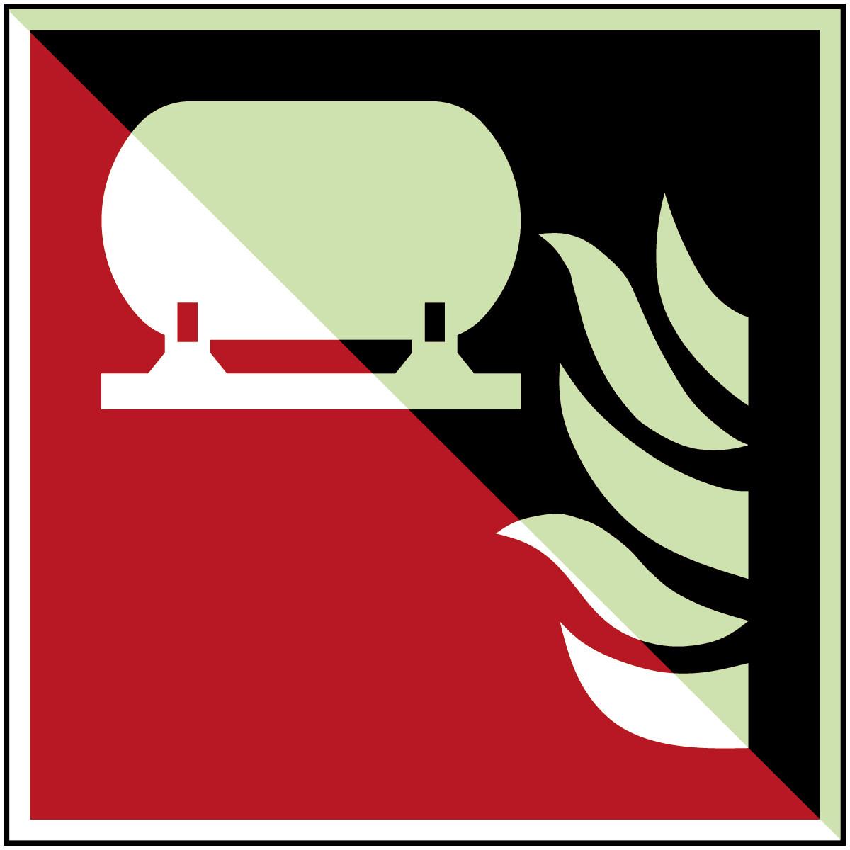 Brady ISO safety sign - Permanently installed fire extinguishing system ...